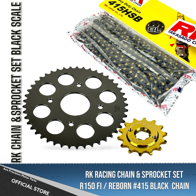 RK RACING CHAIN & SPROCKET #415 RAIDER150 Fi/REBORN/COMBAT SERIES ...