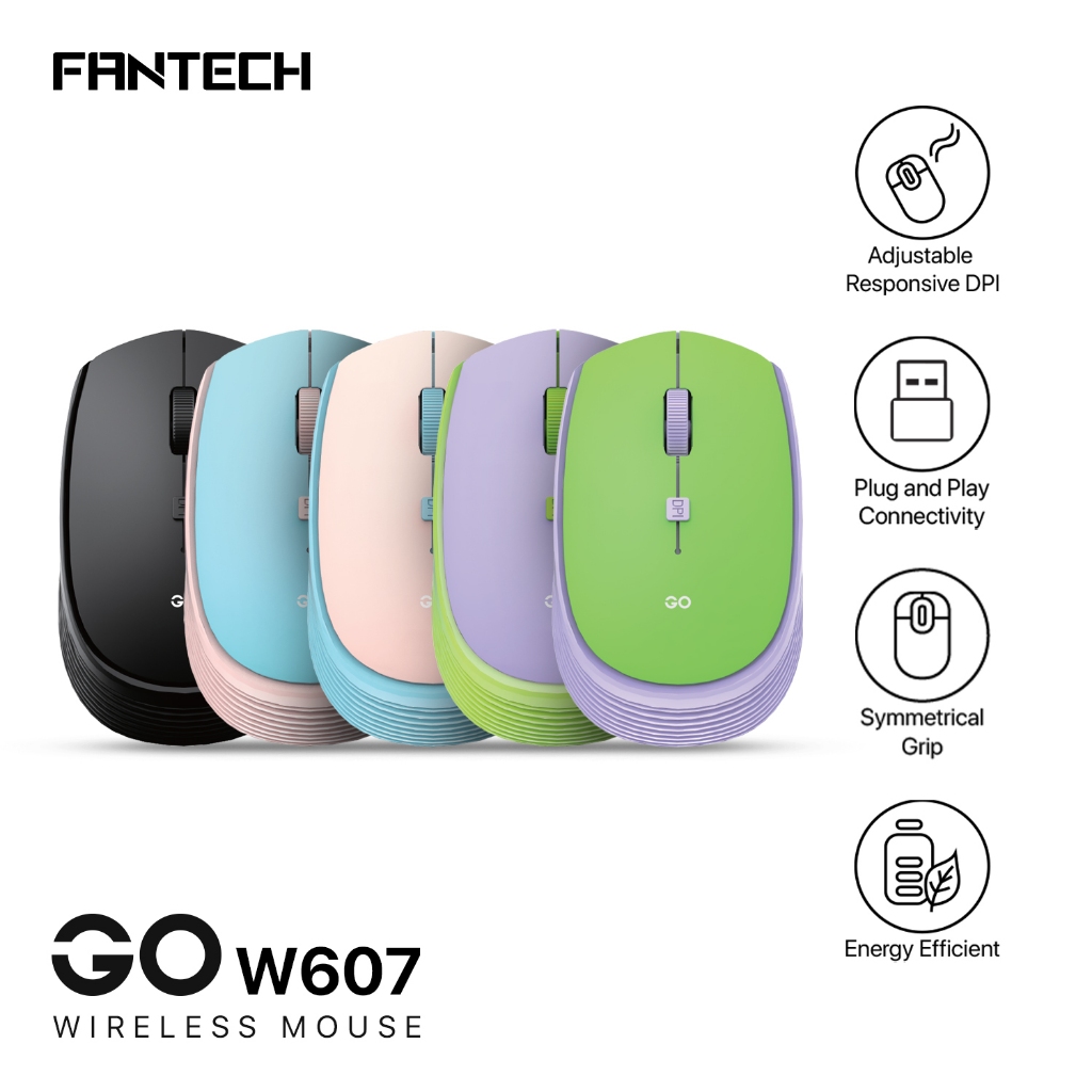Fantech GO W607 Wireless Office Mouse Plug and Play Connectivity With ...