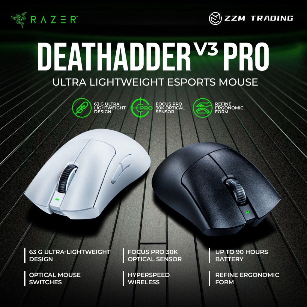 Razer Deathadder V3 Professional Edition 65g Ultra Lightweight Focus