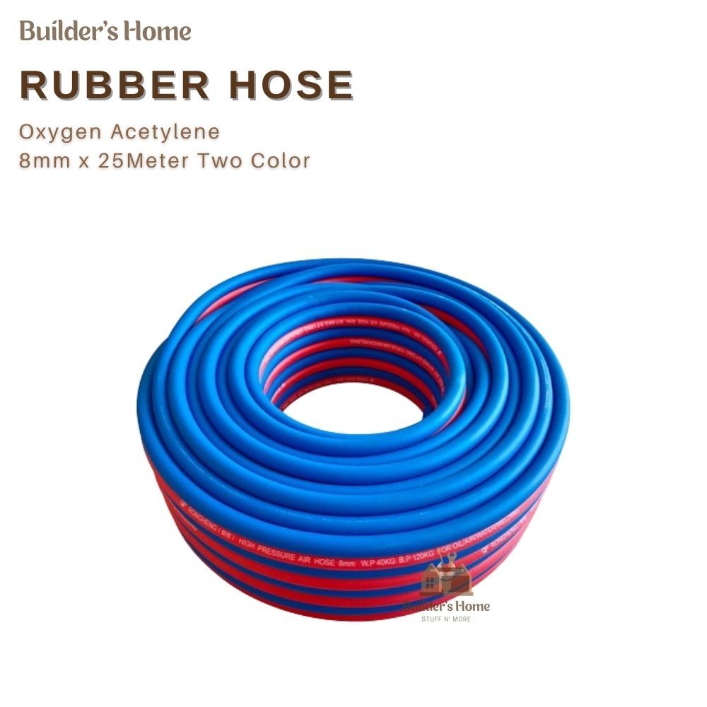 BH | 25M Two Hose Oxygen Acetylene Rubber Hose Wedling 8mm Twin Welding ...