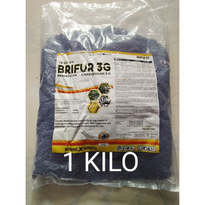 BRIFUR 3G NEMATICIDE GRANULAR INSECTICIDE(KILL)BY TEXICON | Shopee ...