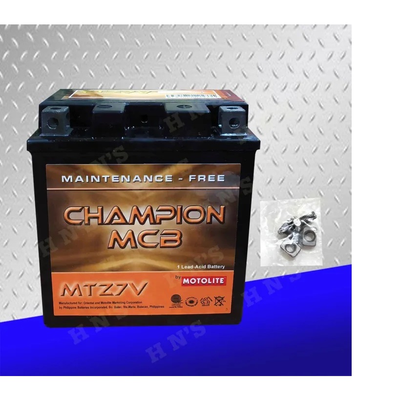 CHAMPION Motorcycle Battery MTZ7V ( YTZ7V ) Maintenance Free made by ...