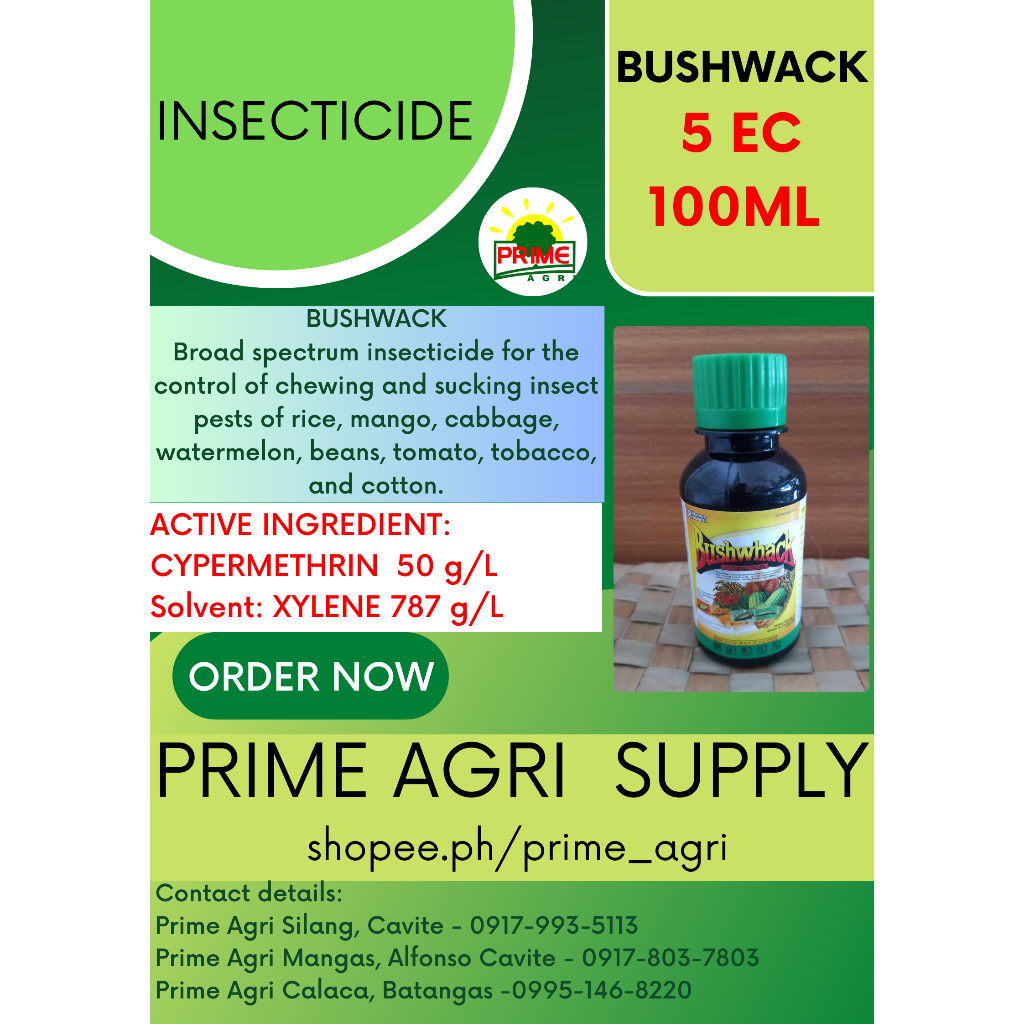 BUSHWACK BROAD SPECTRUM INSECTICIDE 100ML | Shopee Philippines