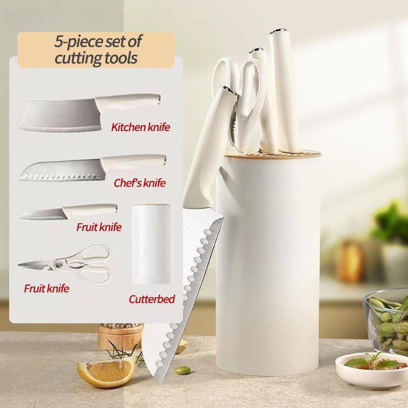 5pcs Kitchen Knife Set Stainless Steel Precision Knife Chef Knife Bread ...