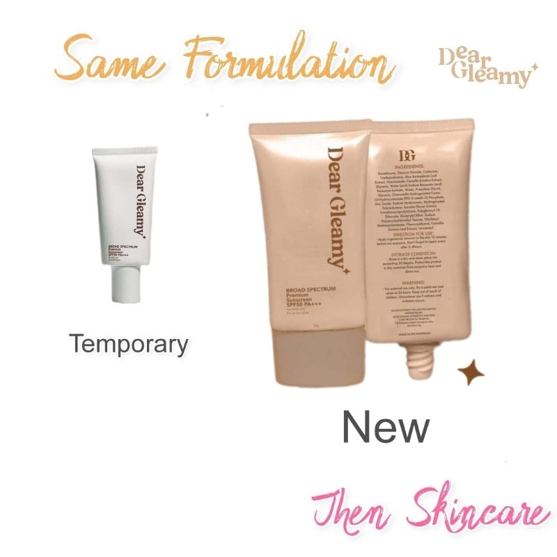 Dear Gleamy Premium Sunscreen Spf50 (On Hand) | Shopee Philippines