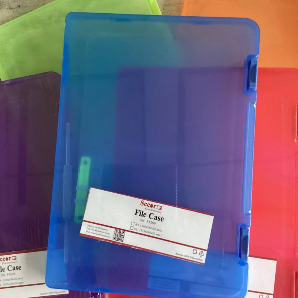 Plastic File Case Sccor Legal Size 335x240x20mm Filing Document Folder ...