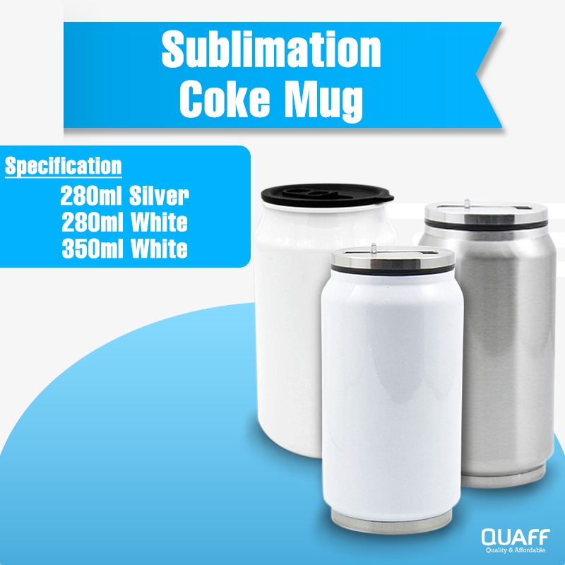 QUAFF Sublimation Printable Coke Mug with Straw and Slide Lid | Shopee ...