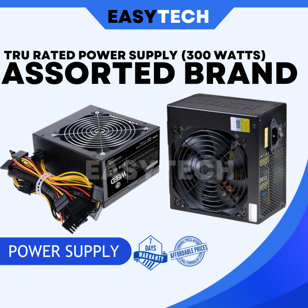 EASYTECH | True Rated PSU 300/350 Watts Assorted Brand Power Supply ...