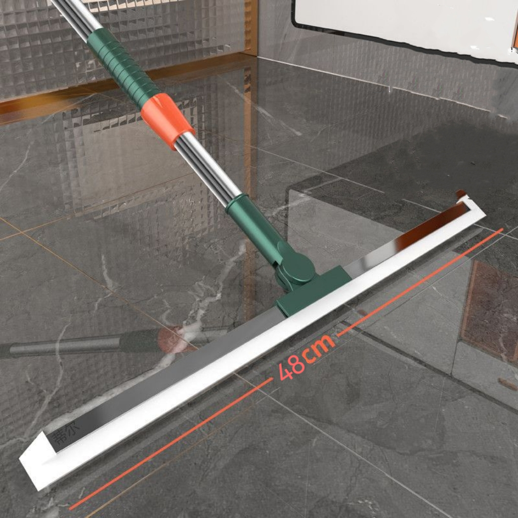 Floor & Window Professional 180° Rotatable Squeegee Scrubber Adjustable Long Handl Squeegee ...