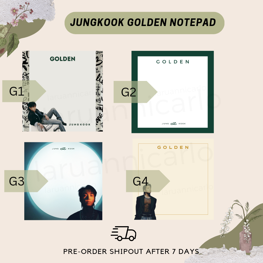 JungKook Golden Notepad | Shopee Philippines