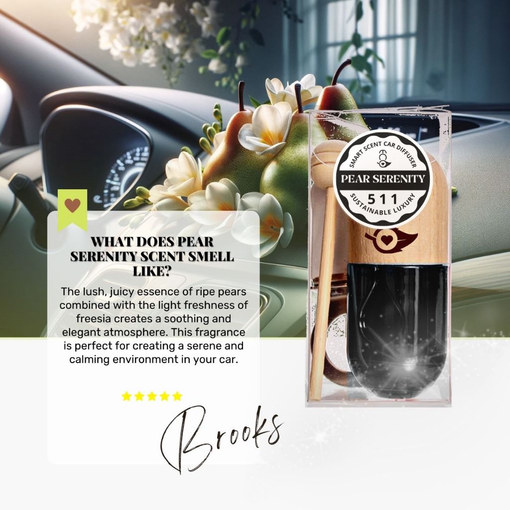 PEAR SERENITY Car Hanging Diffuser Vent Clip Smart Scent Provides Long ...