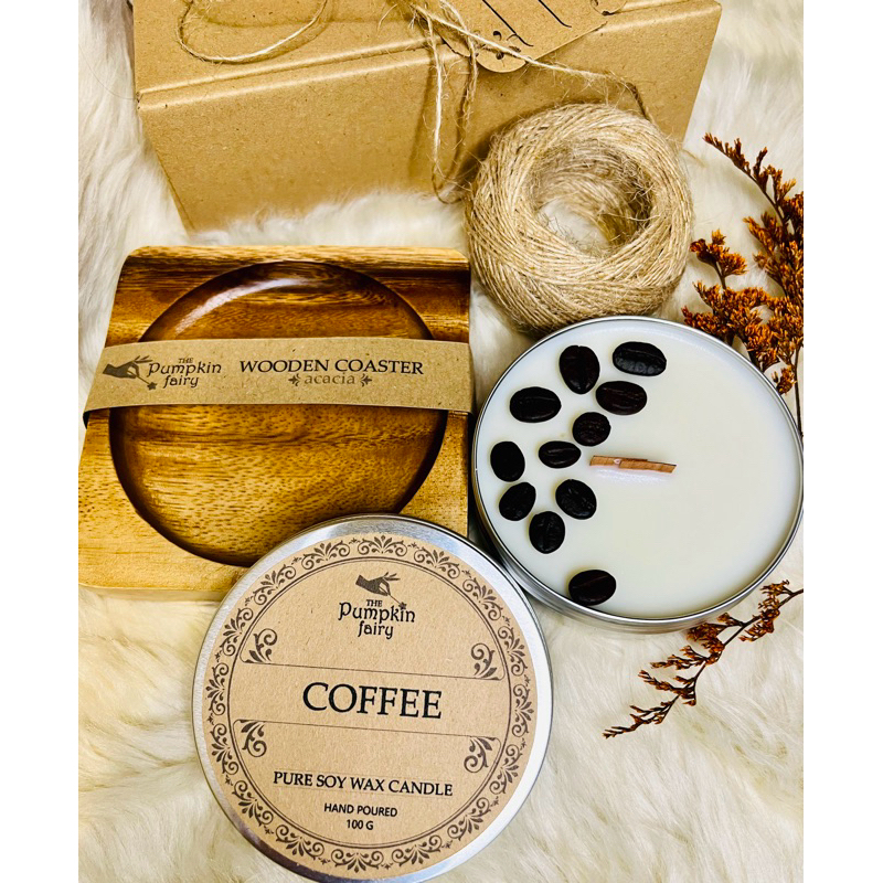 Scented Soy Wax Candle with Coaster 100g | Shopee Philippines