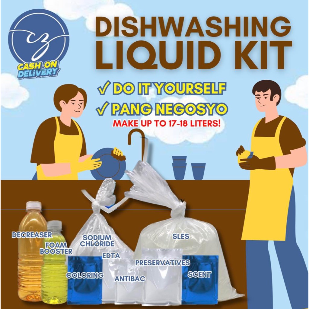 CZ DIY Dishwashing Liquid Kit NEGOSYO PACKAGE Makes 17-18 Liters ...