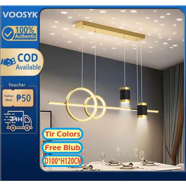 Tri Colors Chandelier Modern Design Starry Sky Hanging Light Living ...