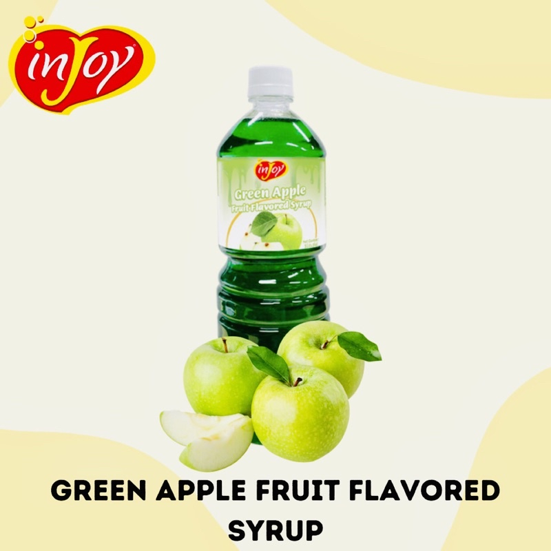 INJOY GREEN APPLE FRUIT FLAVORED SYRUP (1L) | Shopee Philippines