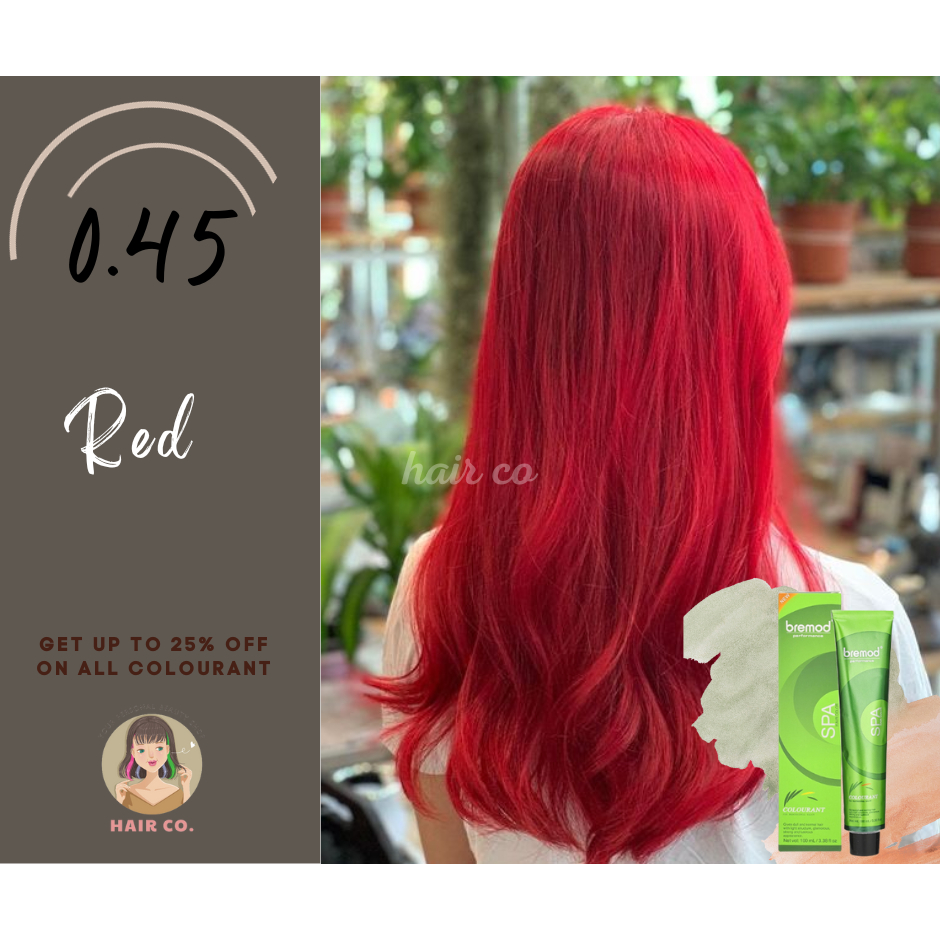 Red 0.45 Bremod Hair Color/Dye Spa 100ml | Shopee Philippines