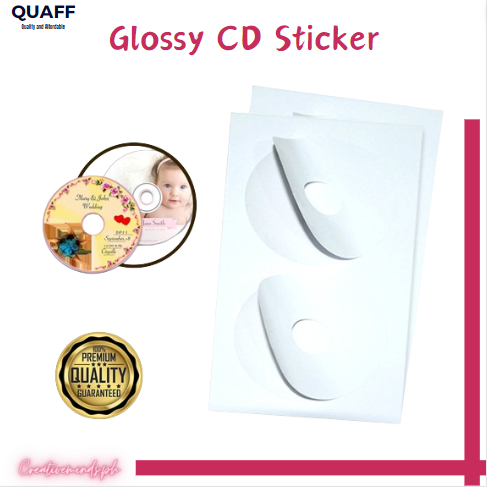 Glossy Cd Sticker Label 100Gsm - 100pcs circles | Shopee Philippines