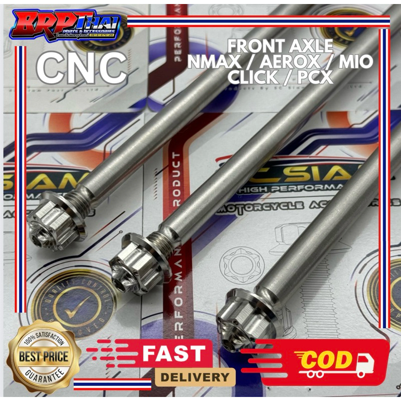 SC CIAM CNC WHEEL AXLE ( EHE ) FOR MIO / MIO125 / NMAX / AEROX / WAVE ...