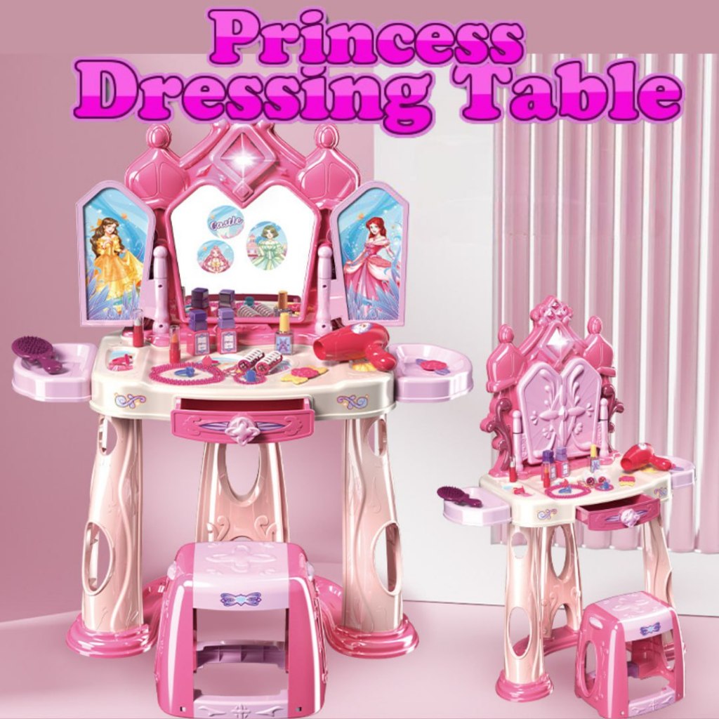 Princess Dressing Table Open Doors by Gestures Kids Vanity Set with ...