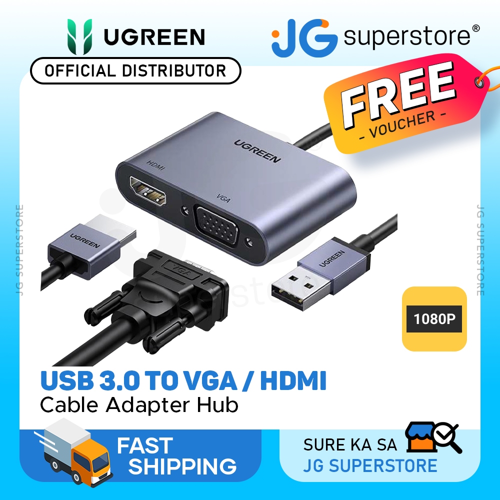 UGREEN USB 3.0 to HDMI / VGA Converter Adapter for PC, Laptop, TV ...