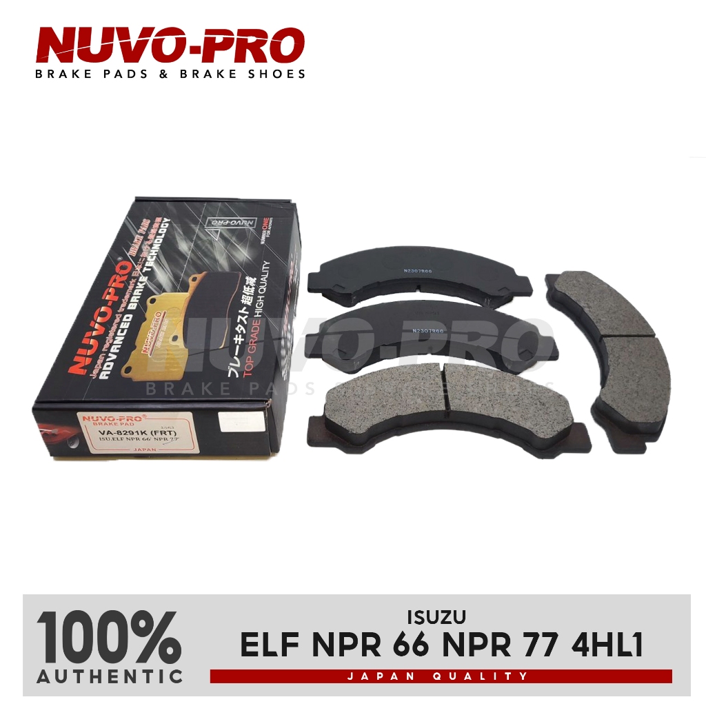 NUVO BRAKE PAD ISUZU ELF NPR 66 & 77/MAZDA TITAN VA-8291K 1SET | Shopee ...