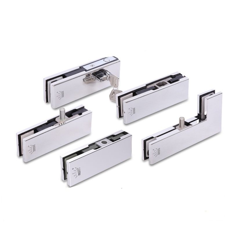 304 STAINLESS Frameless Glass Door 8-12mm Glass Clamp Upper / Lower ...