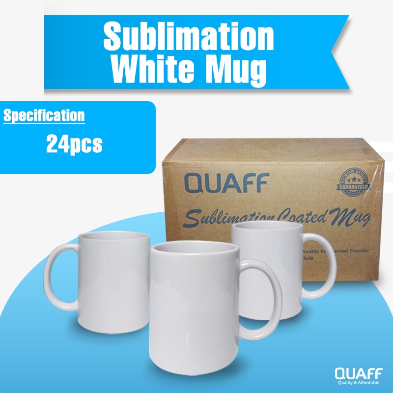 24pcs/box QUAFF Sublimation Coated White Mug 11oz for Sublimation ...
