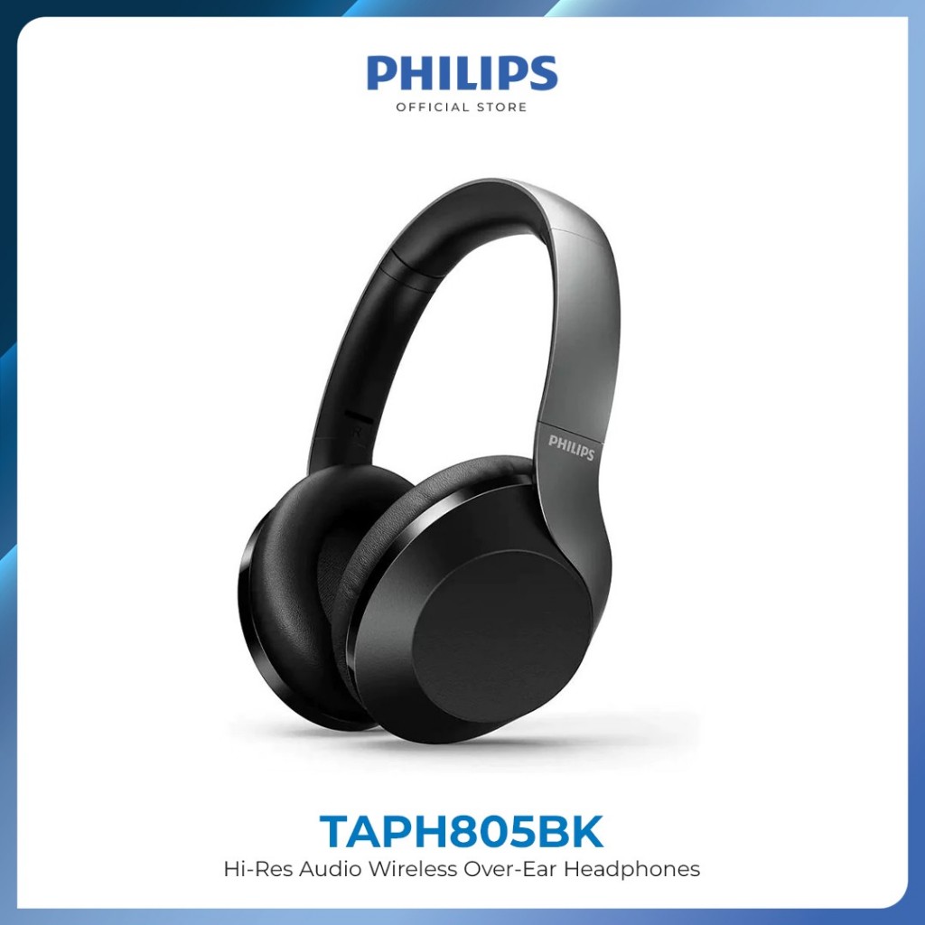 Philips Over-Ear Wireless Headphone | TAPH805 | Active Noise Cancelling ...