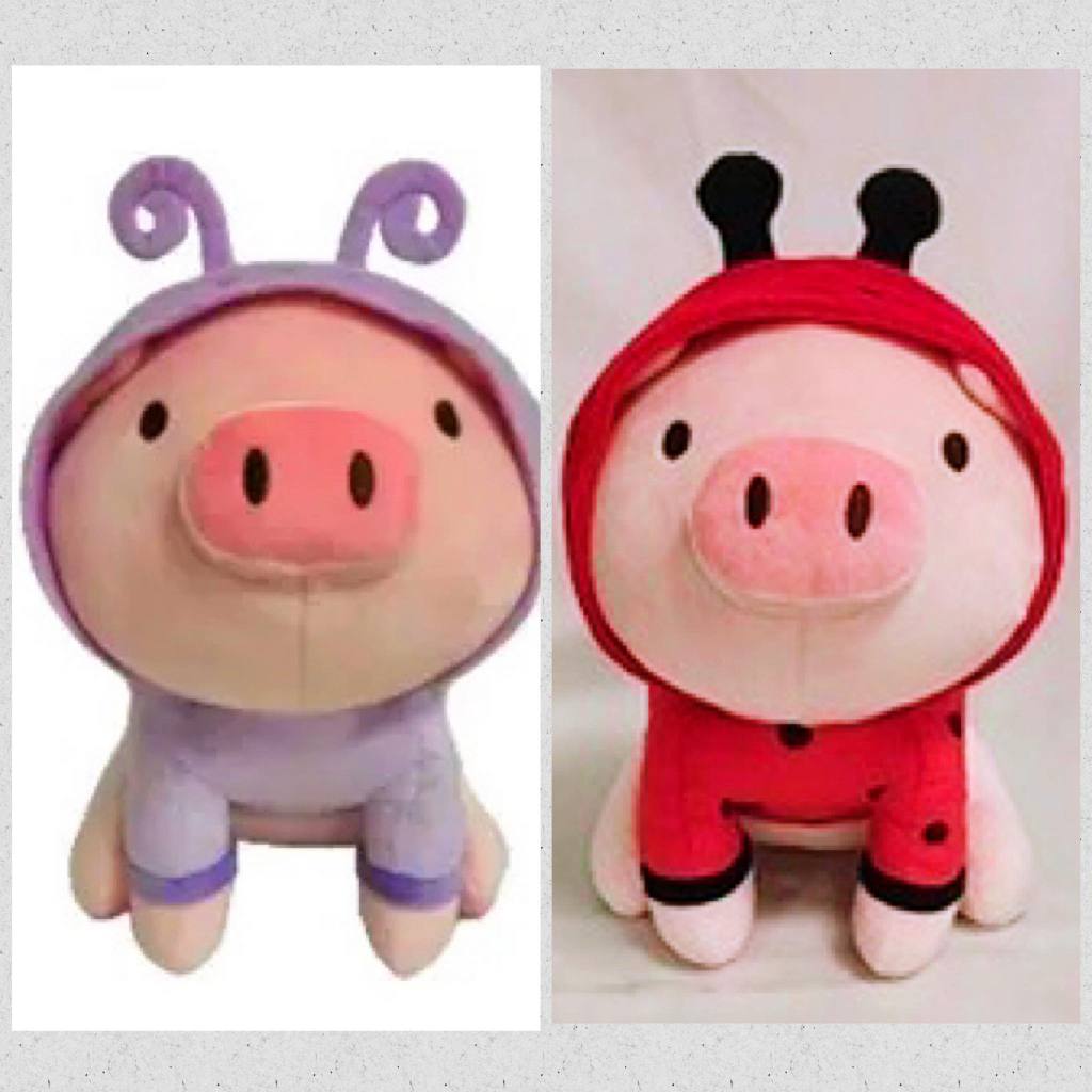 ️ BUTTERFLY (PURPLE) | LADYBUG (RED) COSTUME PIG PLUSH TOY | STUFFED ...
