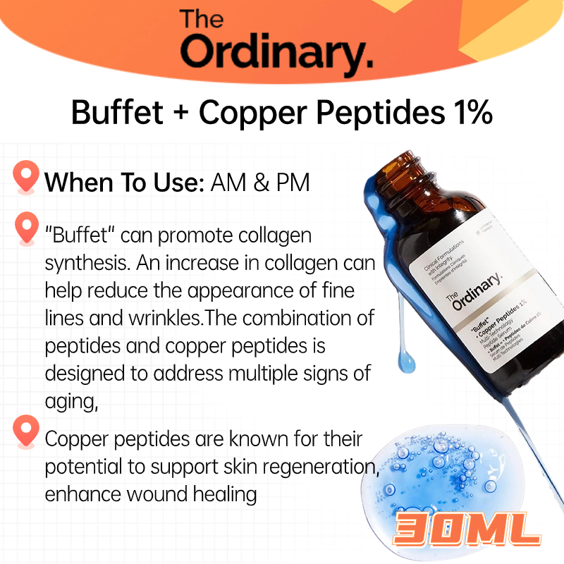The Ordinary Buffet + Copper Peptides 1% Anti Aging Serum Anti Wrinkle ...