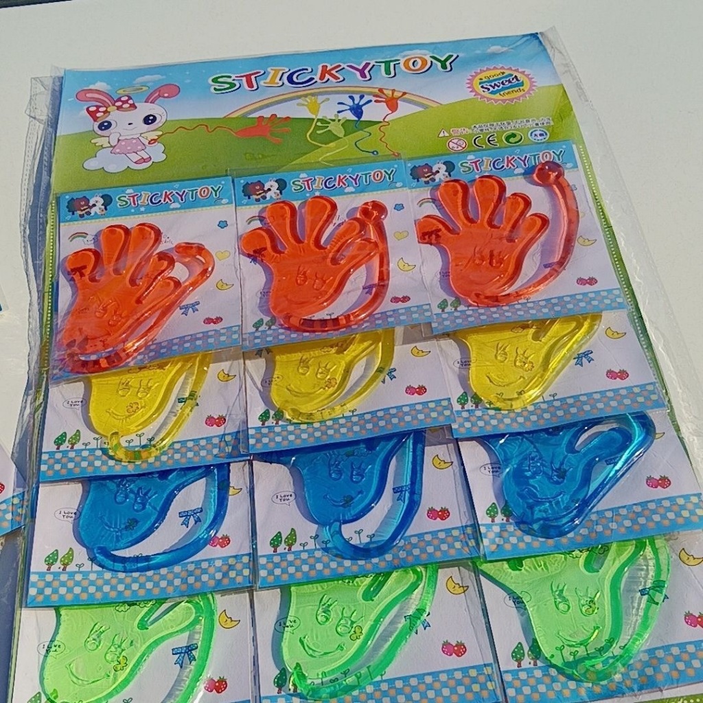 12 Pieces Sticky Hand Toy For Kid large size Sticky Kamay Fun Stretchy ...