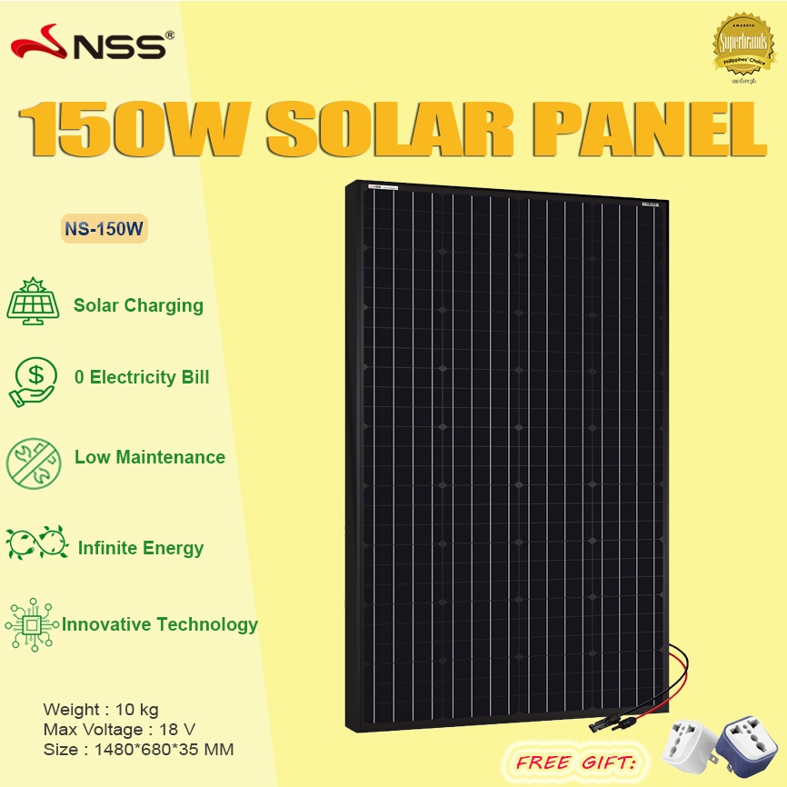 NSS Solar Panel IP65 Waterproof High Efficiency Monocrystalline Solar ...