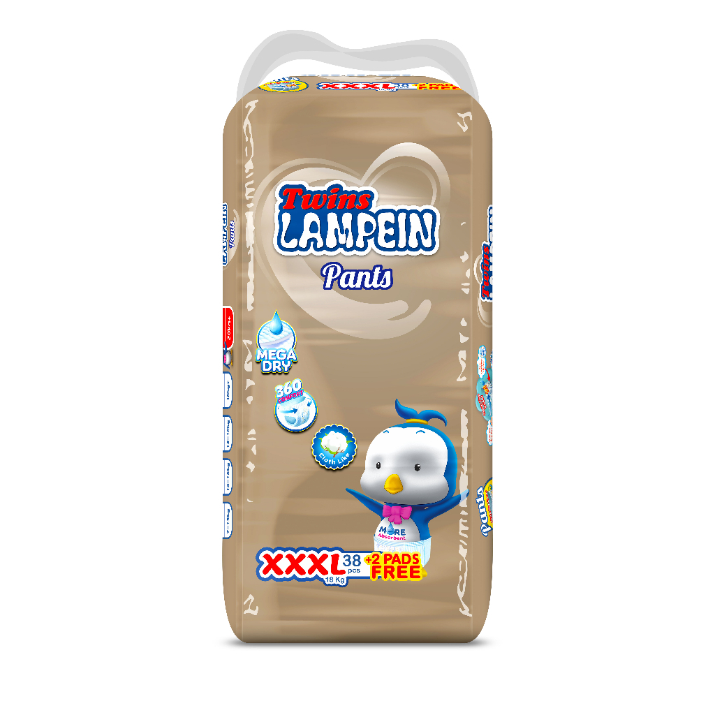 Twins Lampein XXXL 38 - Pants Baby Diapers | Shopee Philippines