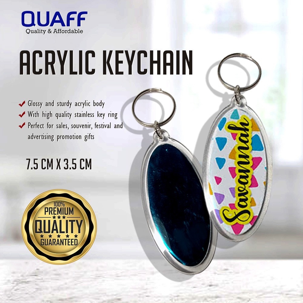 Different Designs QUAFF Photo Insert Acrylic Keychain (100pcs per pack ...