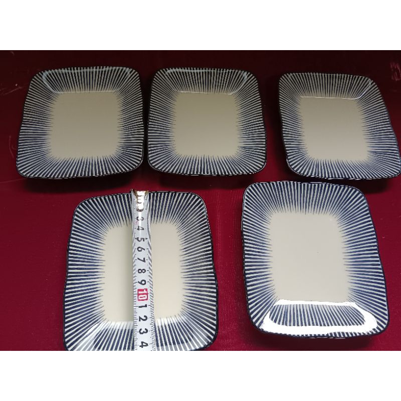 Japan Surplus Plate SQUARE CERAMIC 5PCS. (GOOD AS NEW) | Shopee Philippines