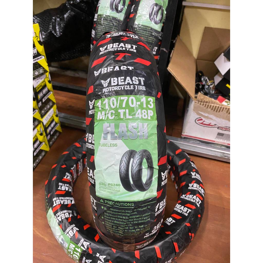 BEAST FLASH (P6240)TUBELESS TIRE 14-17" (INCHES) ORIGINAL MOTORCYCLE ...
