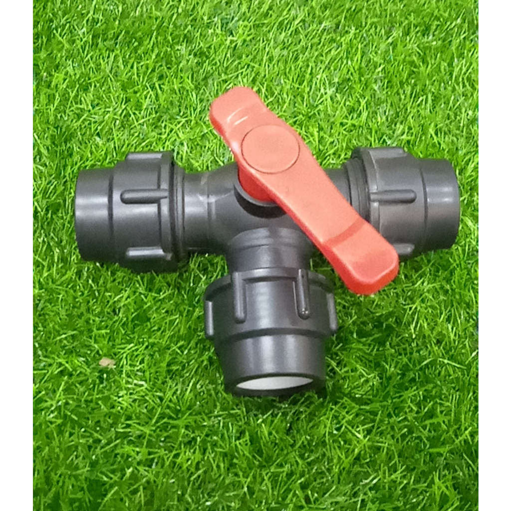 PE COMPRESSION FITTINGS TEE VALVE 1/2 3/4 1 1 1/4 11/2 2inches | Shopee Philippines