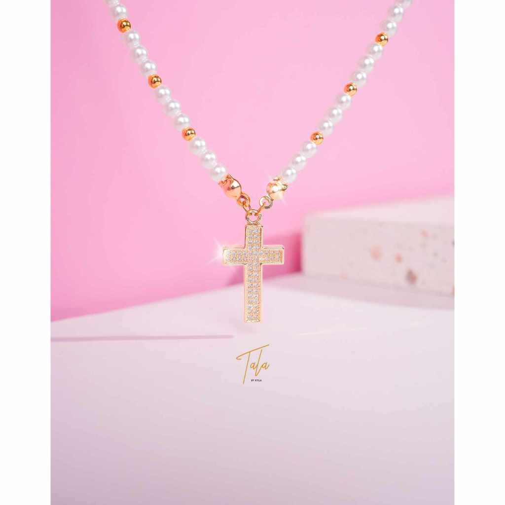 TALA by Kyla Sparkling Cross Collection Necklace Copper Collection with Gift box Packaging Shopee Philippines
