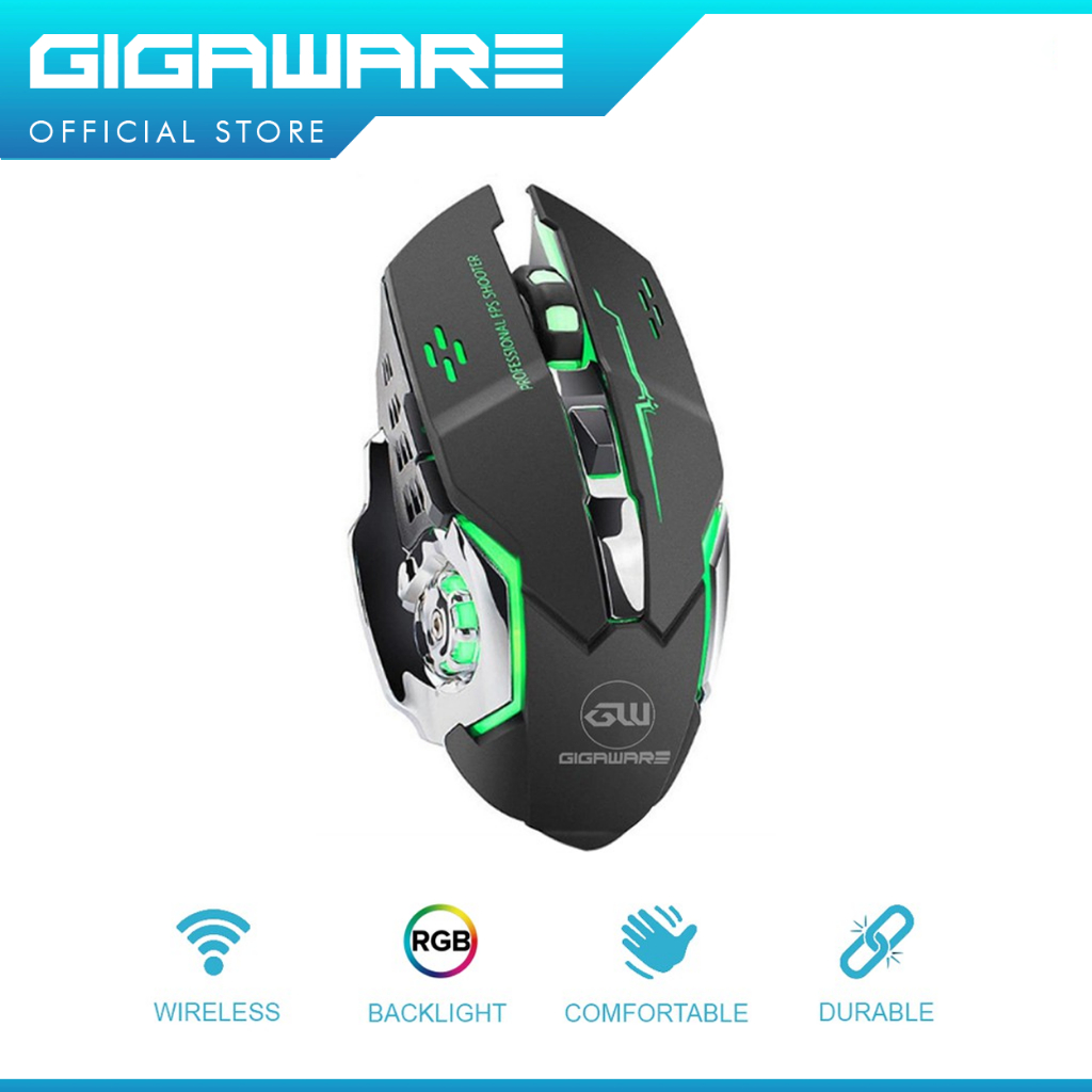 Gigaware Wolf X8 6 Button RGB Back-light Wireless Mouse | Shopee ...