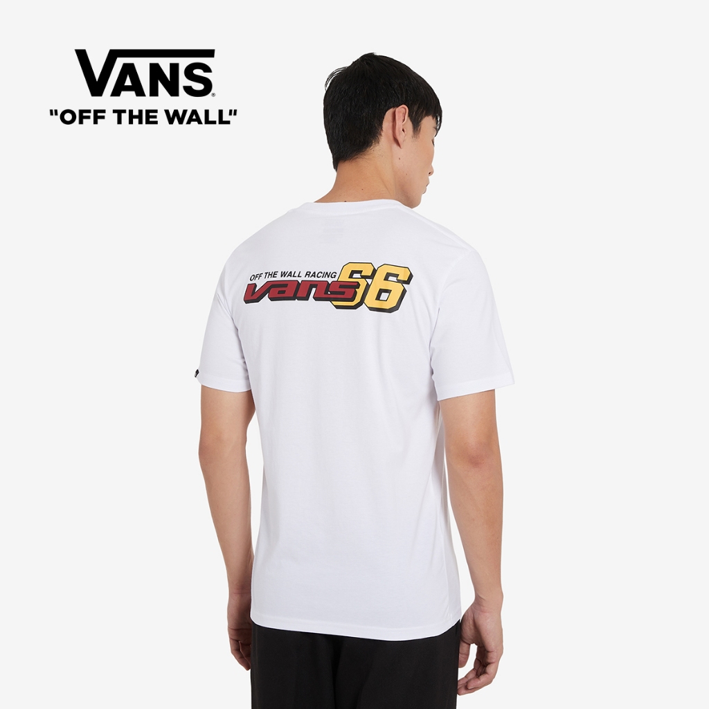 Vans 66 Racing Logo Short Sleeves White Tee For Men | Shopee Philippines