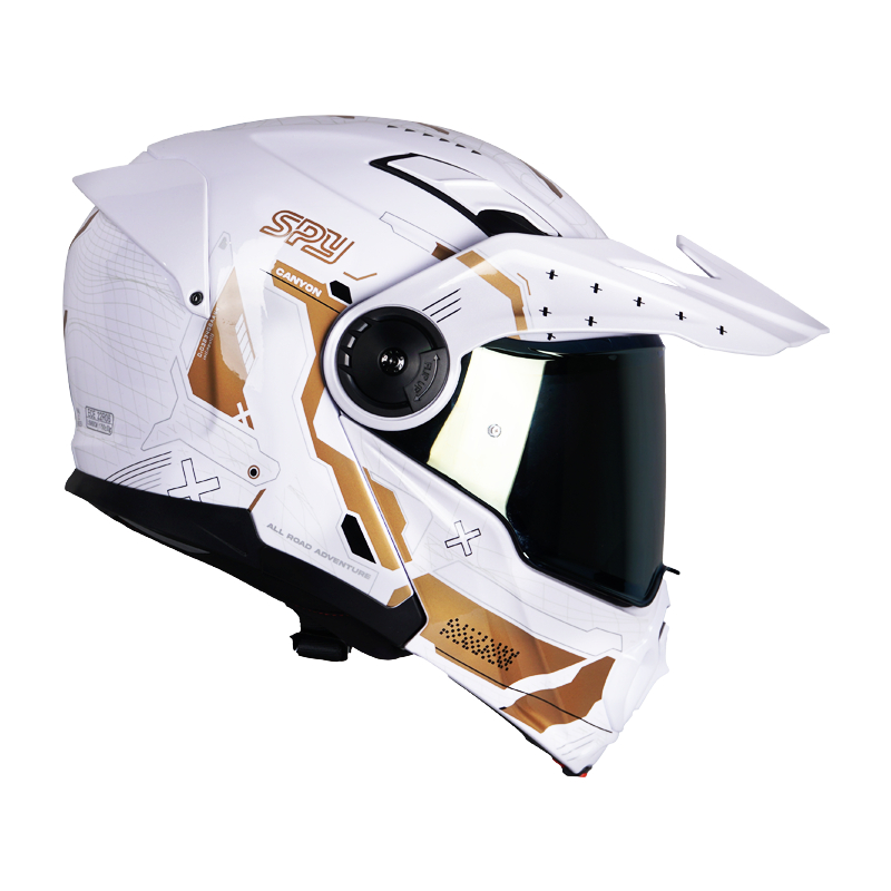SPY Canyon GD S1 - Fiber Glass Modular Dual Visor Helmet (FREE Clear ...