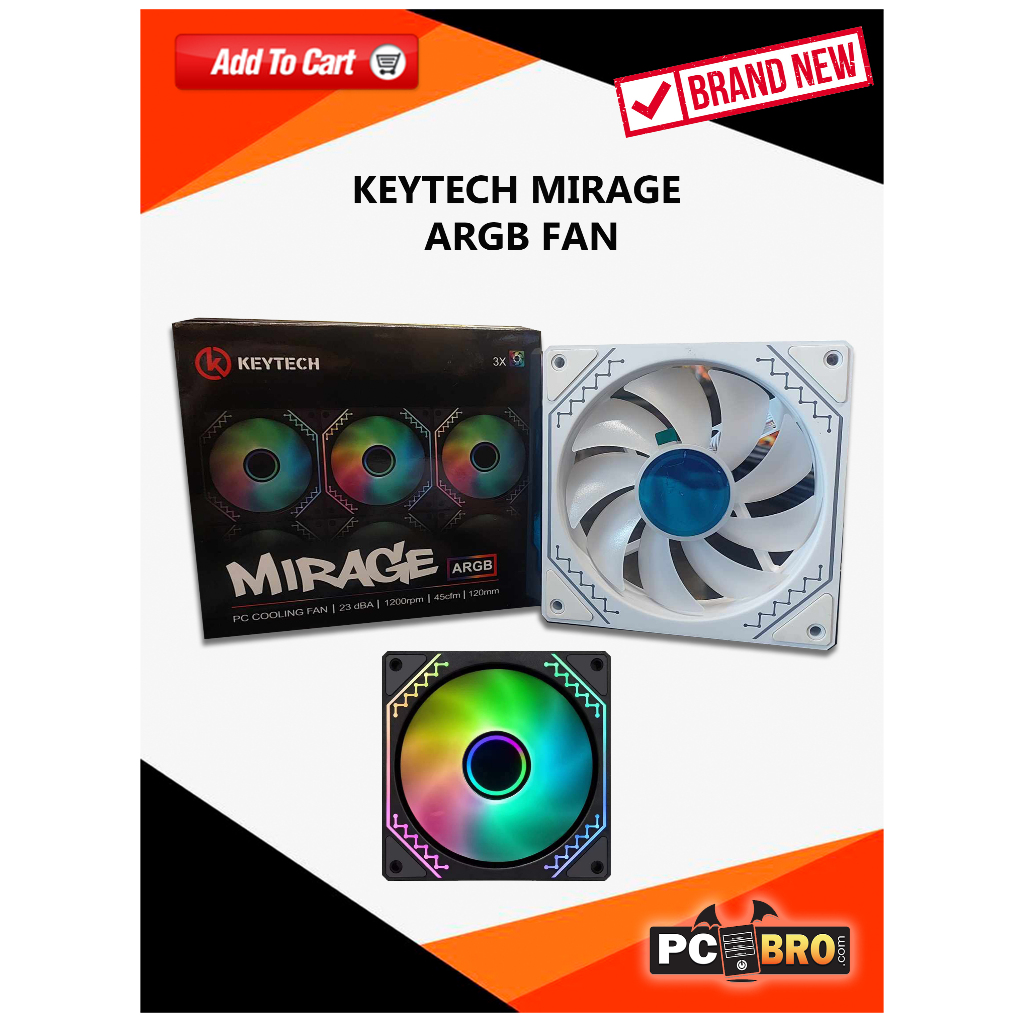 Gaming Led Fan 120mm 3 in 1 kit Keytech Mirage | Shopee Philippines