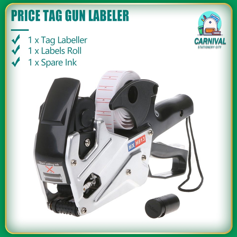 MX-H813 A-line 8 Digits Price Tag Gun Labeler Labeller Label Paper For ...
