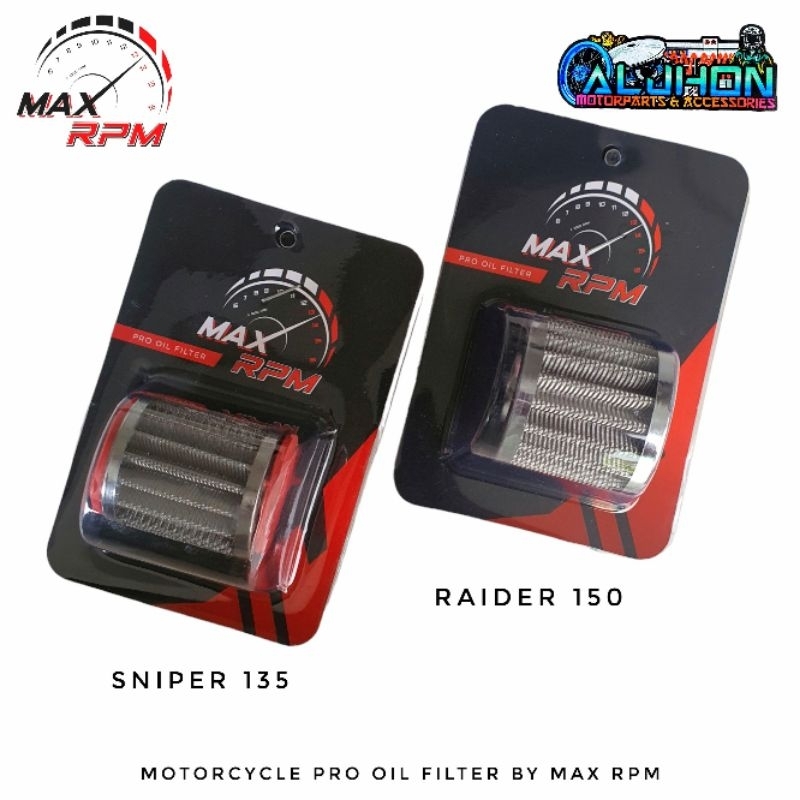 MAX RPM WASHABLE STAINLESS MESH OIL FILTER RAIDER/SNIPER | Shopee ...