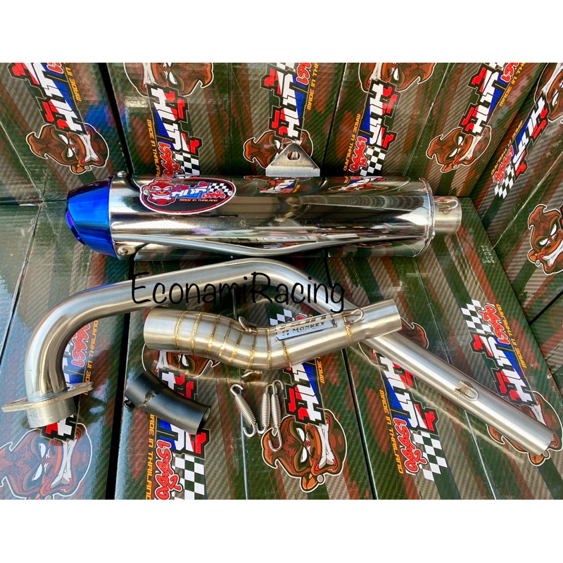 Hun Power pipe raider 150 carb Fi chromed black | Shopee Philippines