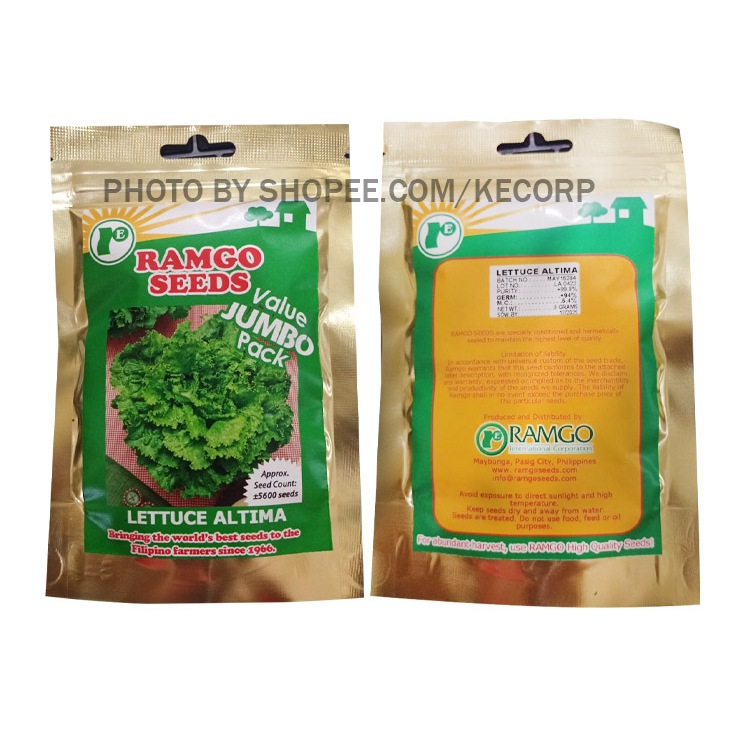 Ramgo Lettuce Altima (Bionda) Jumbo Pack 5600 Seeds Value Pack | Shopee ...