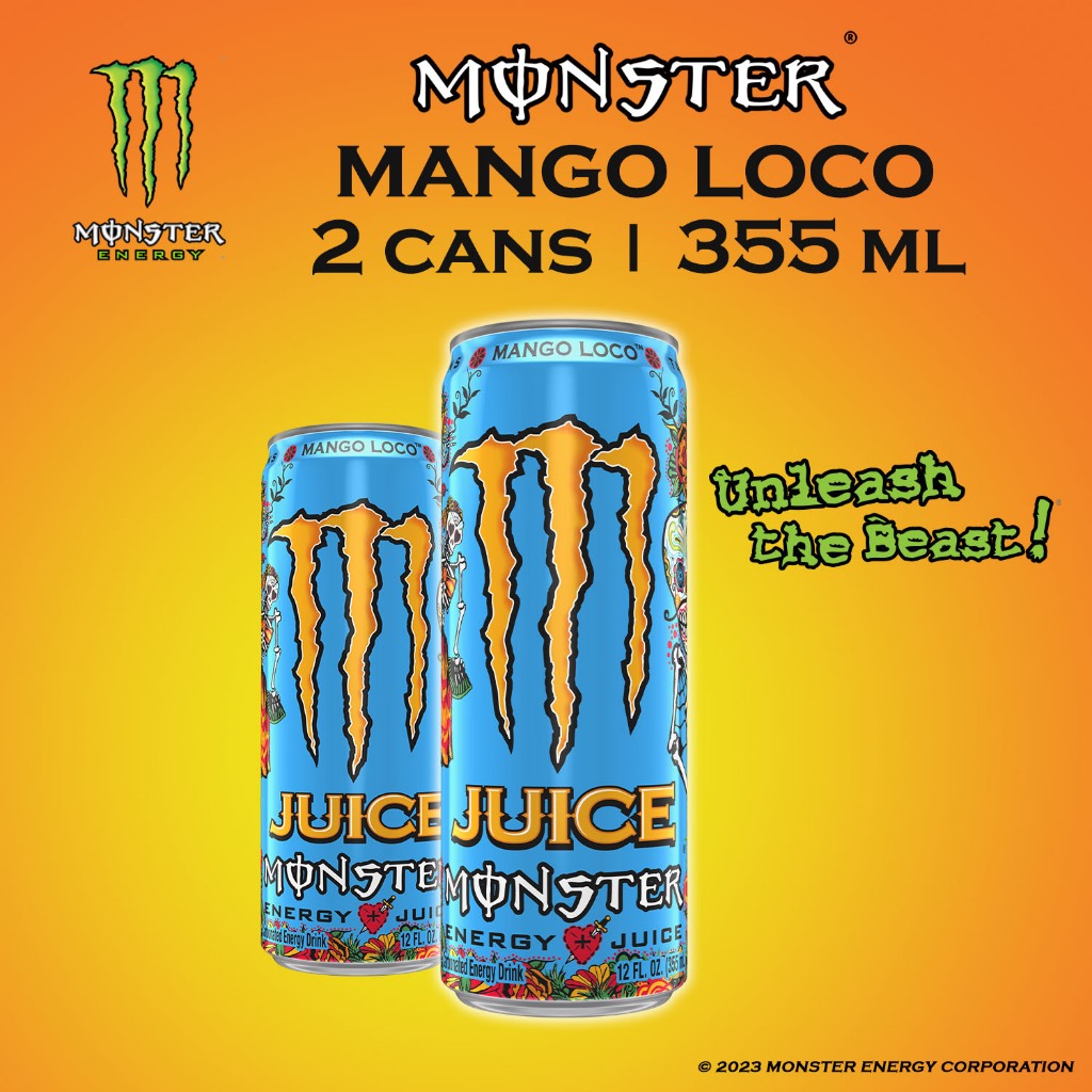 Monster Energy Mango Loco 355ml - Pack of 2 | Shopee Philippines
