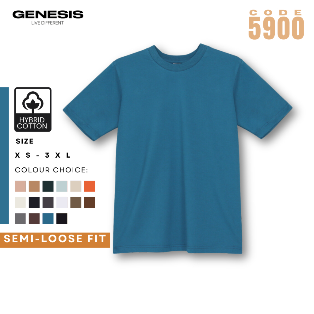 Genesis Clothing Co- (BLUE CORAL) #5900 Unisex Heavy Hybrid Cotton Tee ...