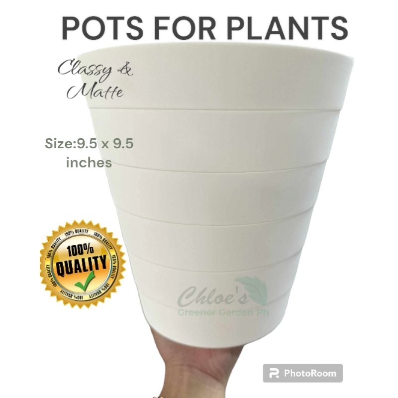 BLACK TALL POTS FOR PLANTS GARDEN PLANTERS WHITE TRANSPARENT PASO ...