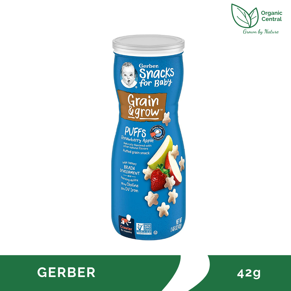 Gerber Puffs Cereal Snack Strawberry & Apple 42g | Shopee Philippines